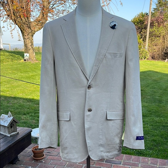 Alan Flusser | Suits & Blazers | Nwt Alan Flusser Linen Blend Creambone ...